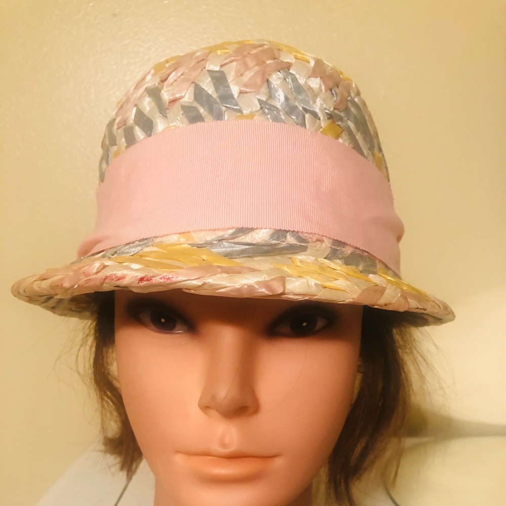 Vintage "Patty Duke" Woven Straw Hat - Gem